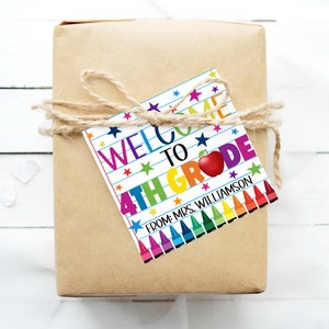 Welcome to Forth Grade Gift Tag, New School Year 4th Grade Student Gift ...