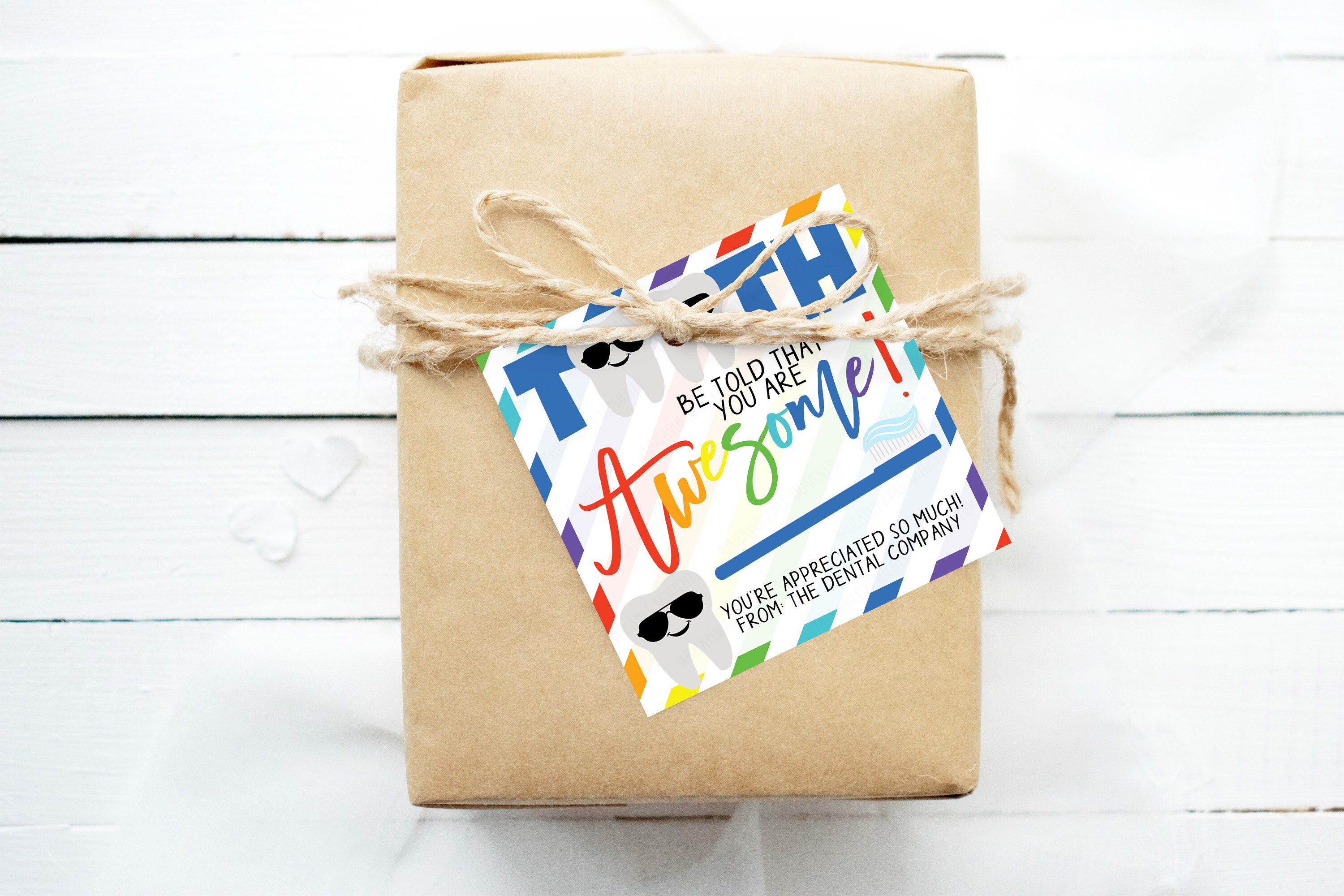 Dental Appreciation Week Gift Tag, Tooth Be Told You Are Awesome, Thank ...
