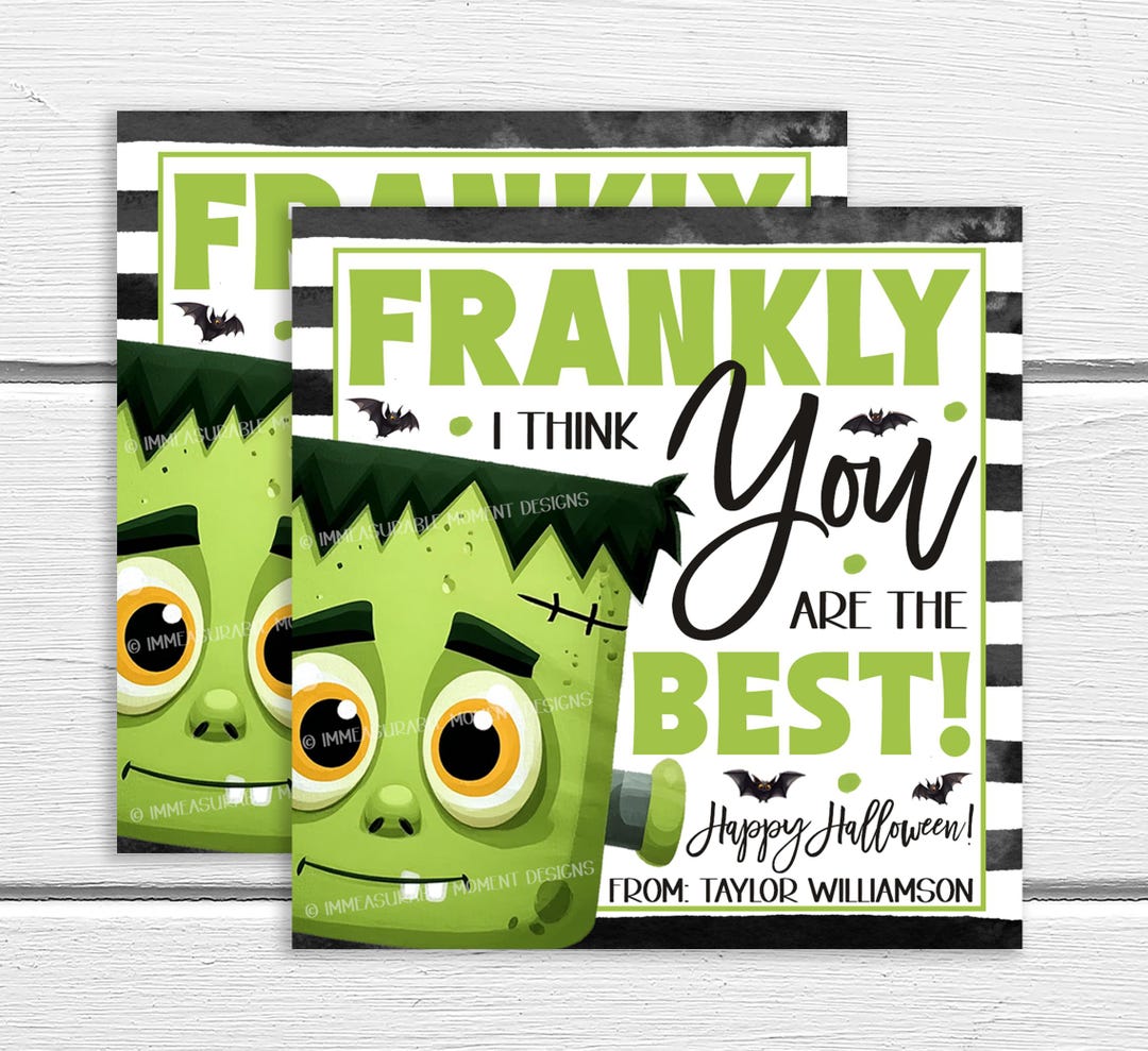 Halloween Frankenstein Gift Tags, Client Marketing, Teacher Staff ...