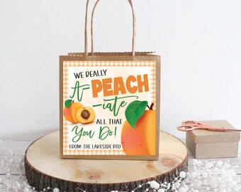 Appreciation Gift Tags, Fruit Peach Treat Label, Thank You Appreciation ...