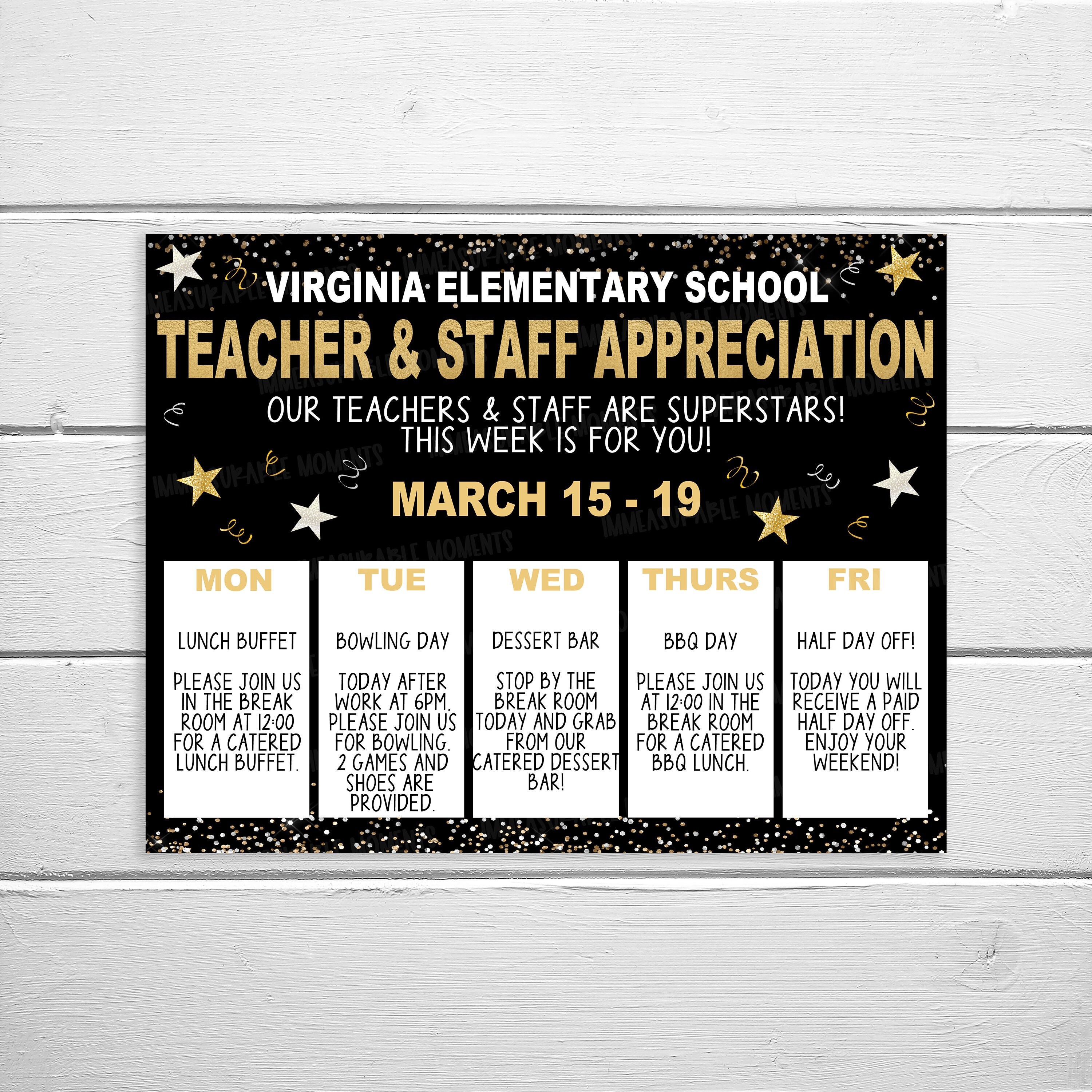 Stickers, Labels & Tags Spring Appreciation Editable School Teacher ...