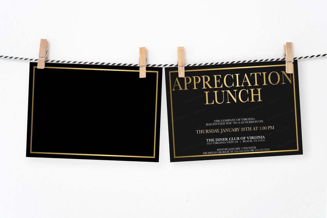 Appreciation Lunch Invitation Staff Employee Office Business - Etsy