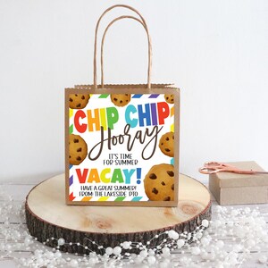 Cookie Gift Tags, Chip Chip Hooray Summer Vacay, End of School Cookie ...