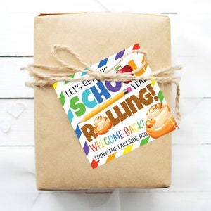 Back to School Cinnamon Roll Gift Tag, Get This School Year Rolling ...