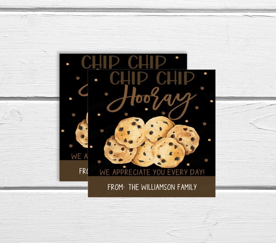 Cookie Thank You Gift Tags, Editable Appreciation Cookie Tag, Volunteer ...