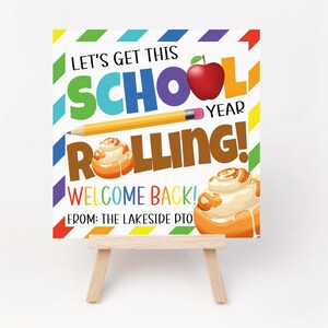 Back to School Cinnamon Roll Gift Tag, Get This School Year Rolling ...