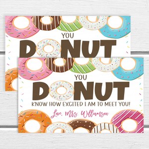 Donut Postcard to Students, You Donut Know, From Teacher, Back to ...