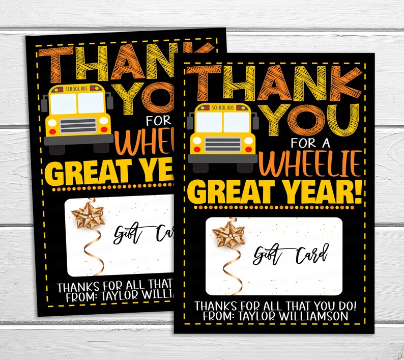 Bus Driver Appreciation Gift Card Holder Thank You for A | Etsy
