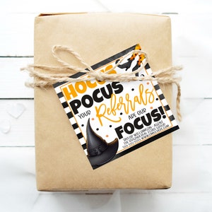 Halloween Pop by Gift Tag, Hocus Pocus Your Referrals Are Our Focus ...
