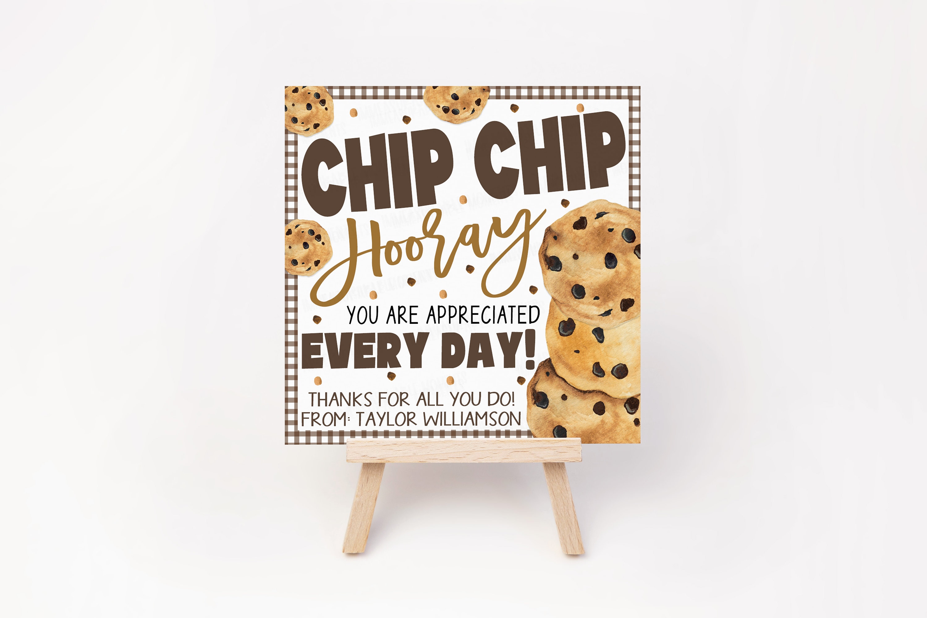 Cookie Thank You Gift Tags, Chip Chip Hooray, Appreciation Week ...