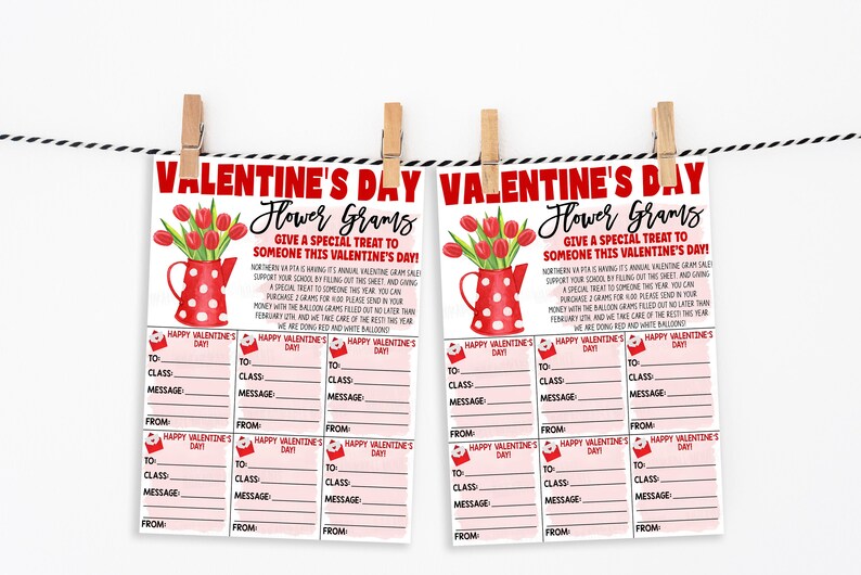 Valentine's Day Gram Flyer Editable Treat Gram - Etsy