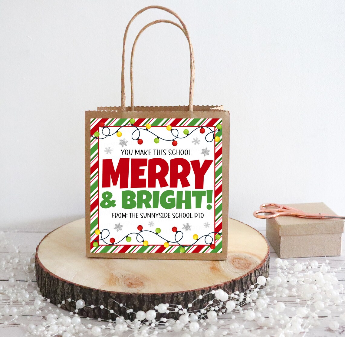 Christmas School Gift Tags You Make This School Merry & - Etsy