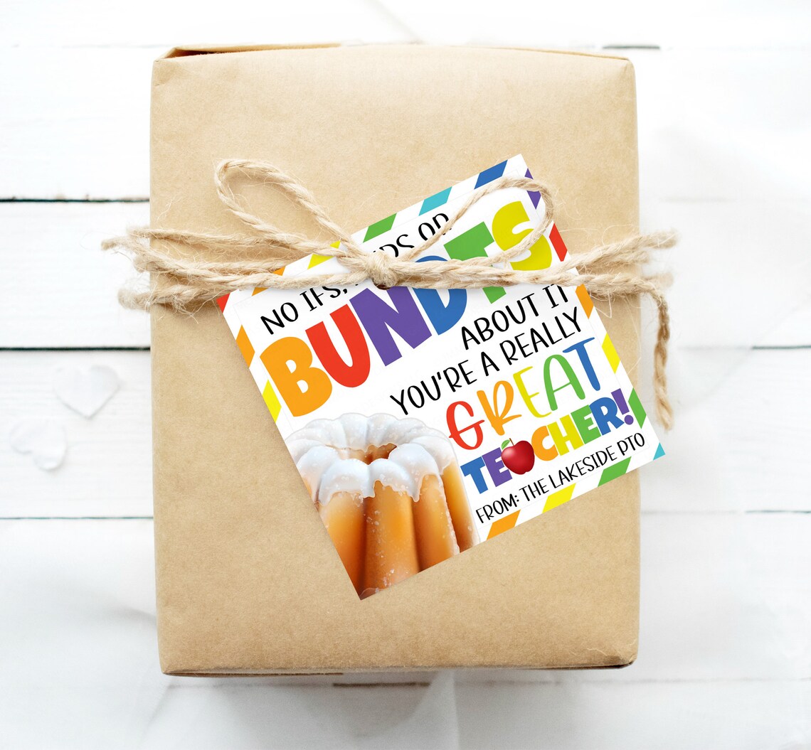 Teacher Appreciation Bundt Cake Gift Tag No Ifs Ands or - Etsy