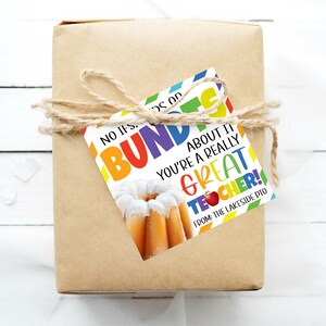 Teacher Appreciation Bundt Cake Gift Tag, No Ifs Ands or Bundts About ...