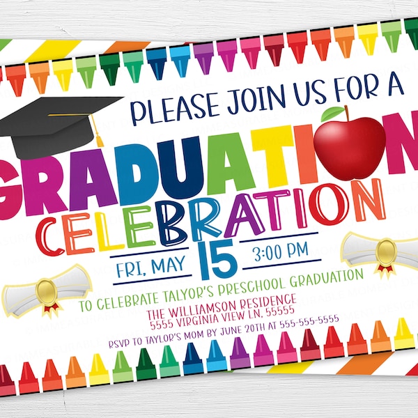 Preschool Promotion Invitation - Etsy