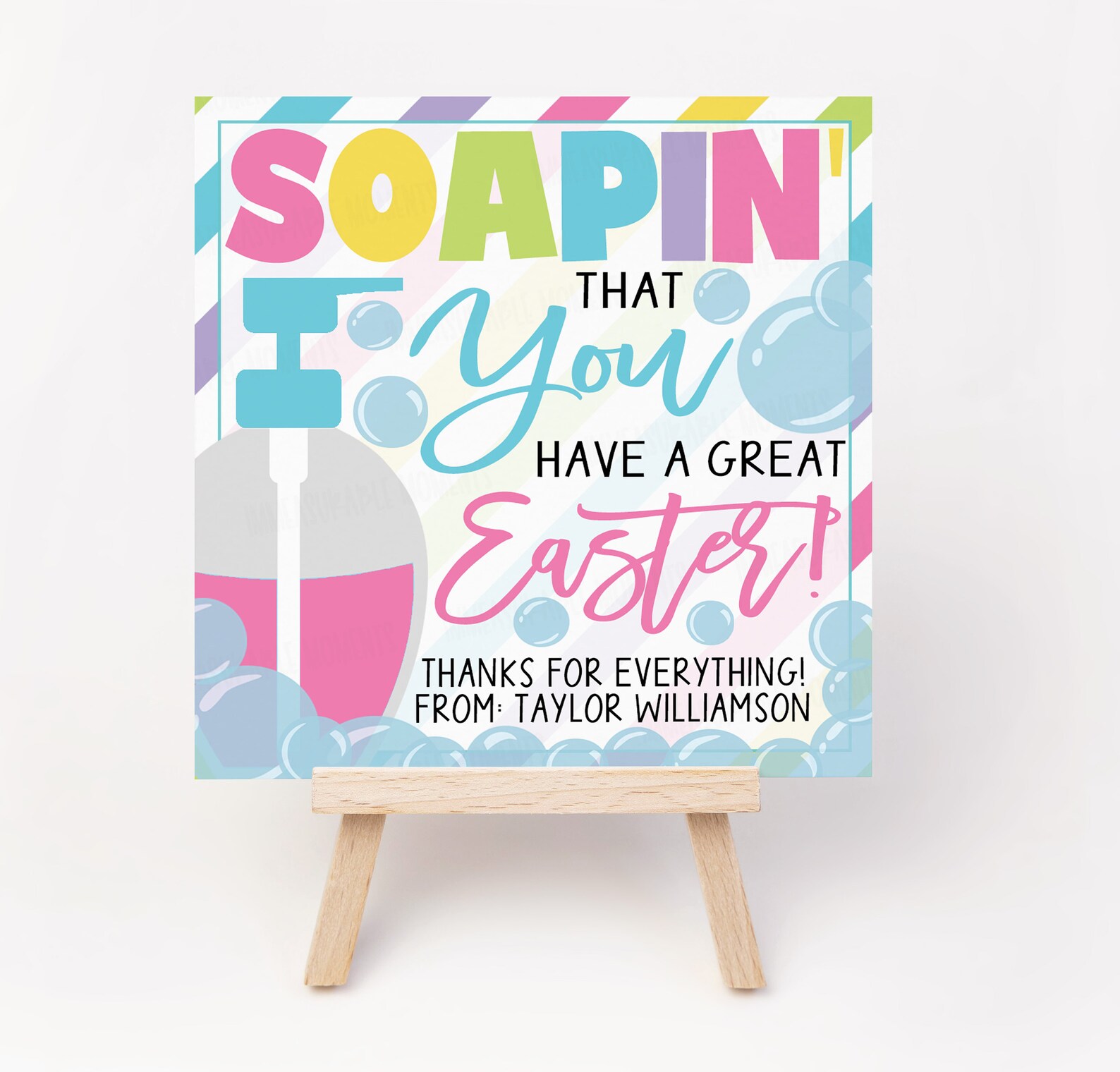 Appreciation Soap Gift Tag Soapin' You Have A Great | Etsy