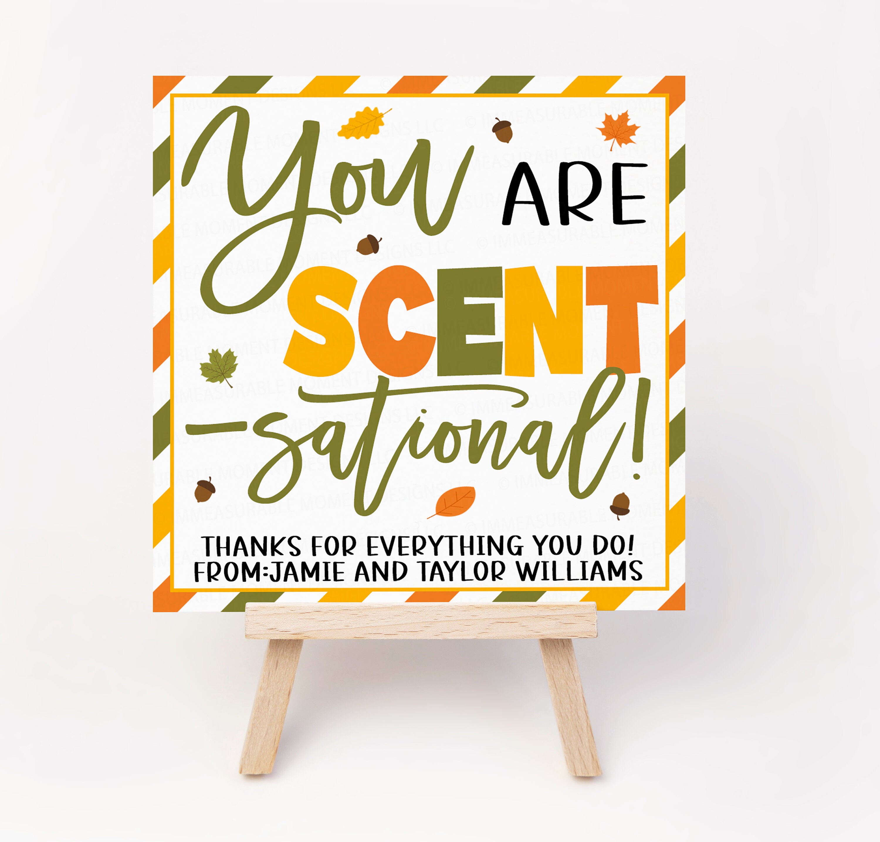 Fall Appreciation Gift Tag You Are Scent-sational Label - Etsy