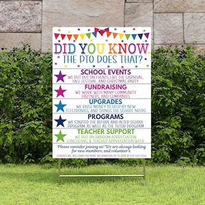 PTO PTA Flyer, Editable Printable Informational Form, Did You Know the ...