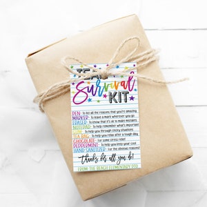 Team Survival Kit Gift Tag, Employee Volunteer Staff Welcome Gift ...