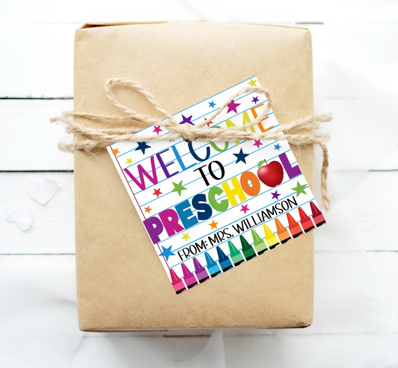 Welcome to Preschool Gift Tag, New School Year Student Gift, Pre-k Prek ...