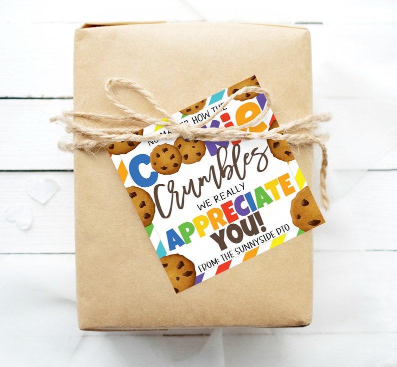Cookie Appreciation Gift Tags No Matter How the Cookie - Etsy