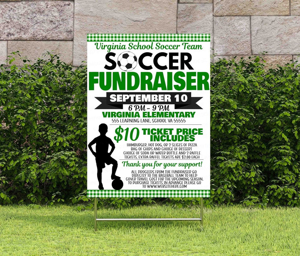 Soccer Fundraiser Flyer Editable Printable PTA PTO Flyer - Etsy
