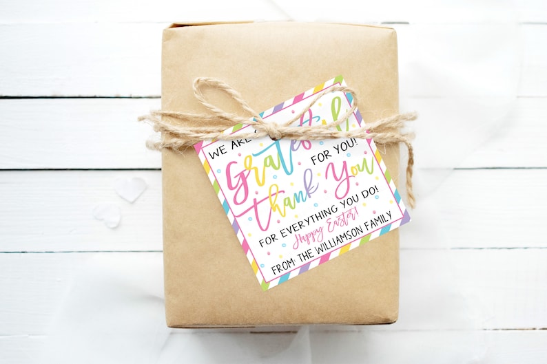 Easter Appreciation Gift Tag Grateful Thank You Employee - Etsy