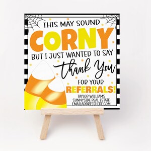 Halloween Client Appreciation Gift Tags, May Sound Corny Thank You ...