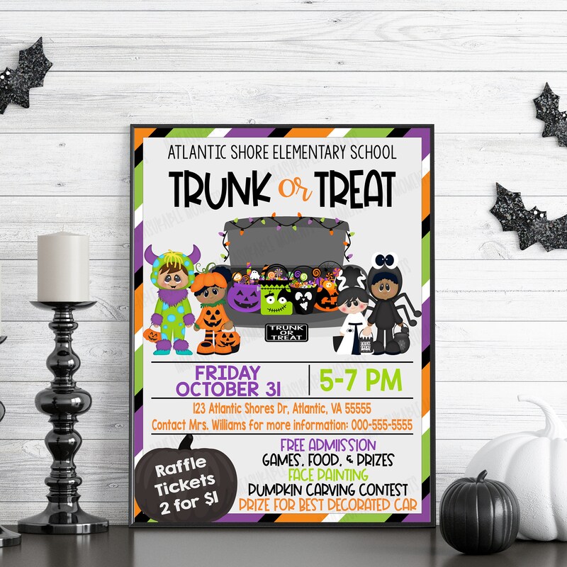 Trunk or Treat Flyer - Etsy