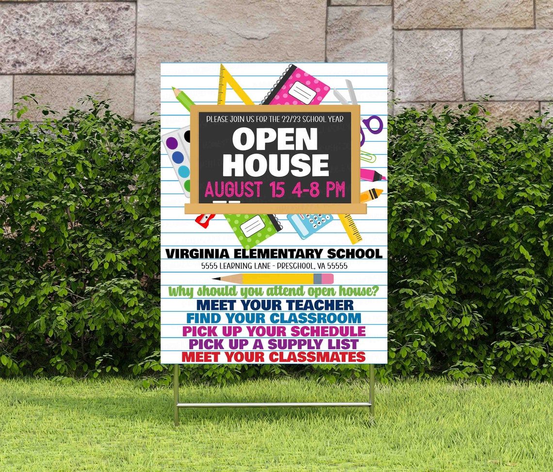 School Open House Flyer, Editable Back to School Invite, Meet the ...