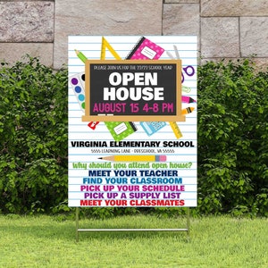 School Open House Flyer, Editable Back to School Invite, Meet the ...
