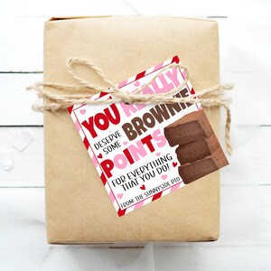 Brownie Appreciation Gift Tags, You Really Deserve Brownie Points Label ...