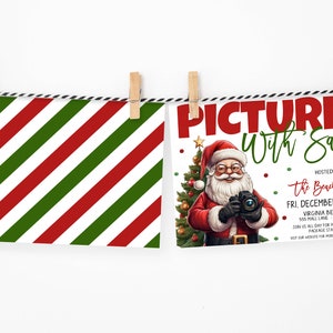 Pictures With Santa Invitation, Christmas Photos With Santa Invite ...