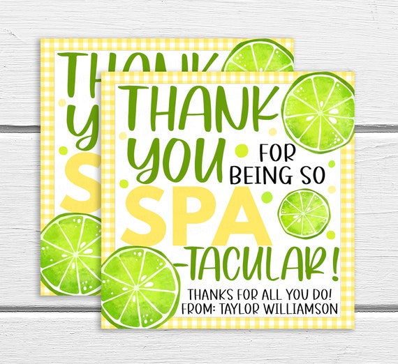 Spa Gift Tags, You Are Spa-tacular, Staff Employee Volunteer Nurse ...