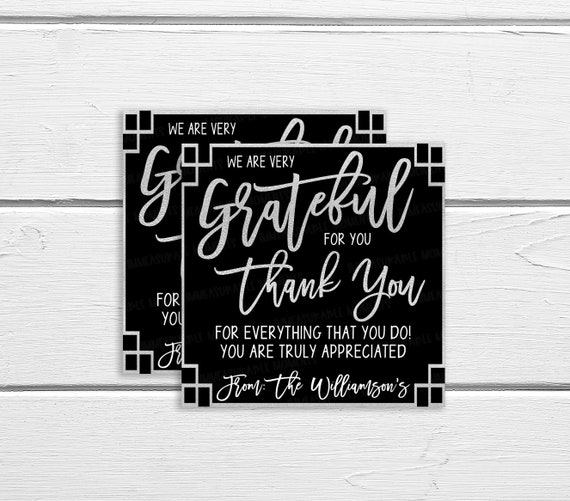 Thank You Gift Tags, Teacher Staff Employee Nurse Volunteer Staff ...