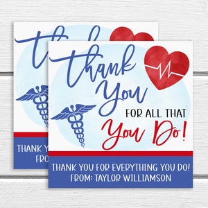 Nurse Appreciation Gift Tag, Editable Printable Thank You Gift Tag ...