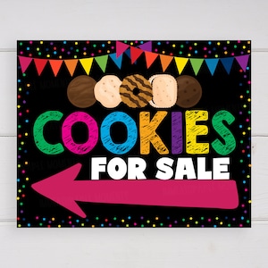 Scout Cookie Booth Sign, Cookies for Sale, Printable Cookie Drop Banner ...