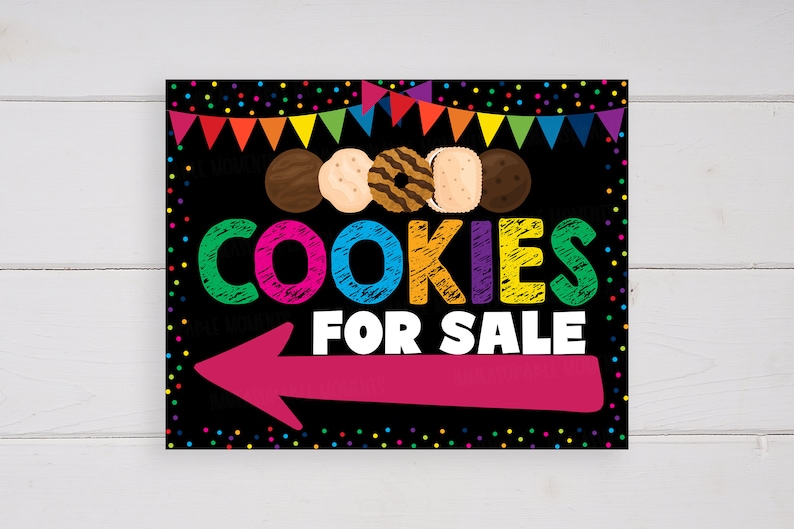 Scout Cookie Booth Sign Cookies for Sale Printable Cookie - Etsy
