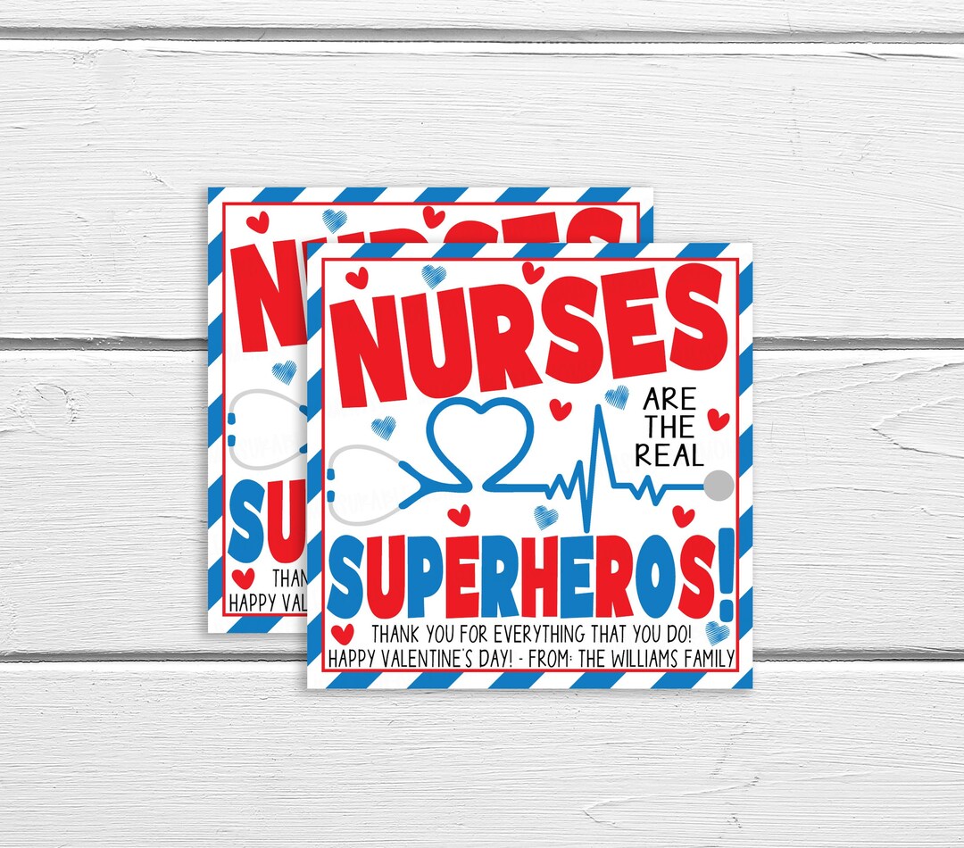 Nurse Appreciation Gift Tag, Editable Nurses Are the Real Superheros ...