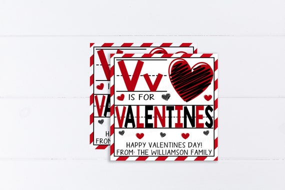 Valentines Gift Tag, Editable Teacher Daycare Gift Tag, Valentines Day ...