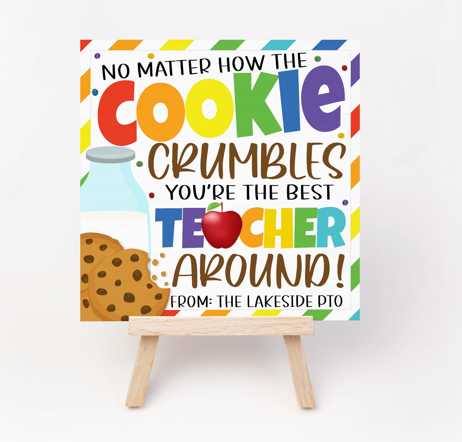 Teacher Appreciation Cookie Gift Tags, No Matter How the Cookie ...