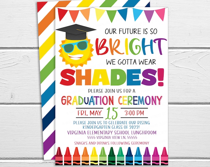 Preschool Graduation Invitation - Kindergarten, Photo, Future is so ...