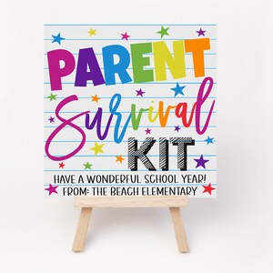 Parent Survival Kit Gift Tags, First Day Back to School Gift for ...
