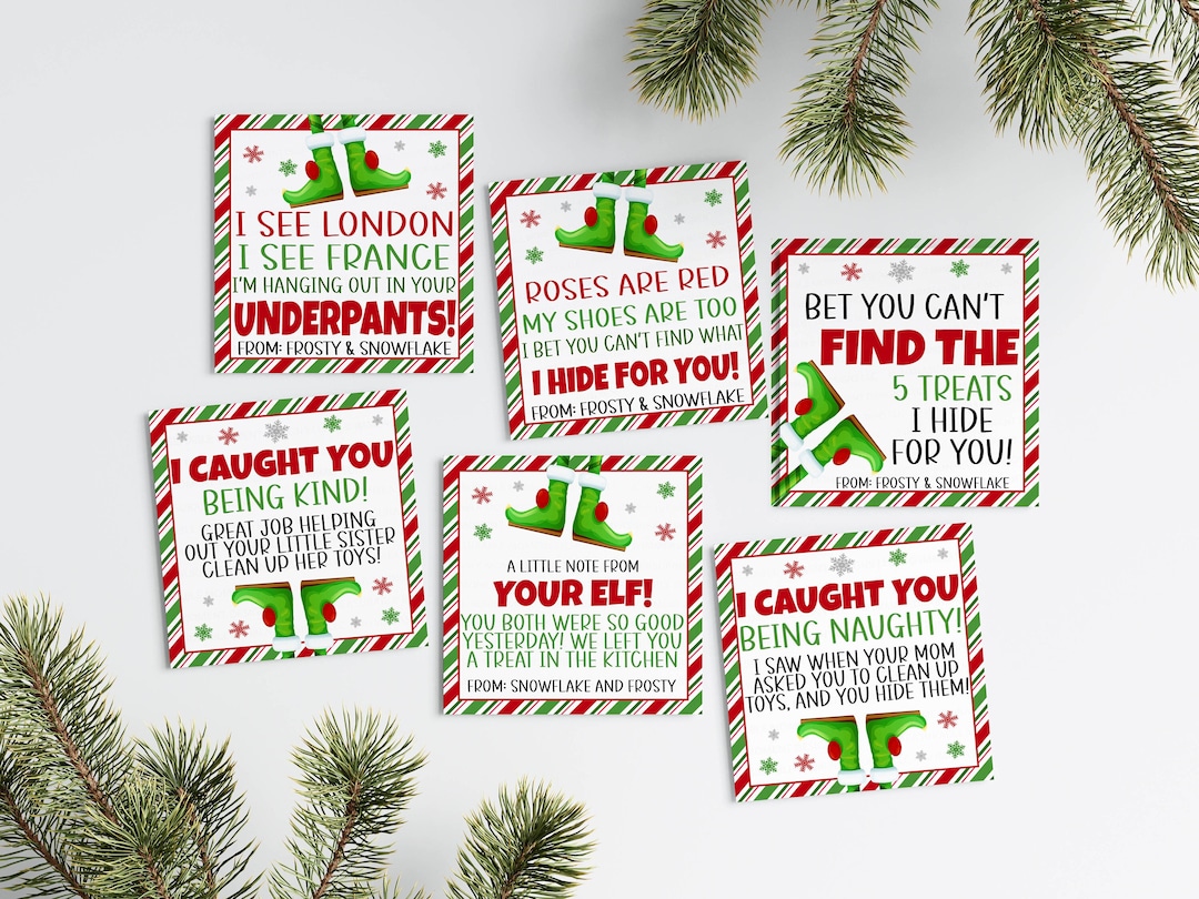 Editable Elf Notes, Note From Your Elf, Elf Games, Good Behavior ...
