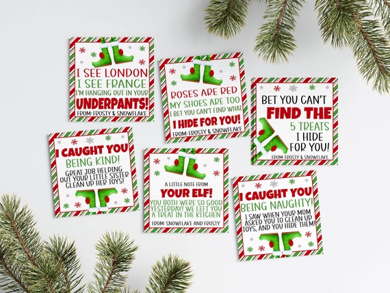 Editable Elf Notes, Note From Your Elf, Elf Games, Good Behavior ...
