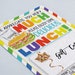 Lunch Gift Card Holder, Editable Thank You Gift Card/tag, Brunch ...