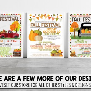 EDITABLE Fall Festival Flyer Invitation, Kids Fall Event, Community ...