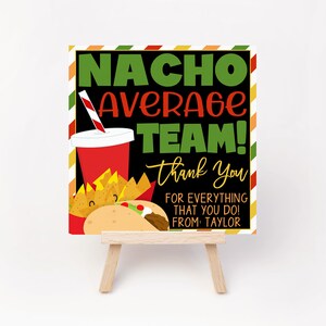 Nacho Average Team Appreciation Gift Tags, Thank You Mexican Fiesta ...