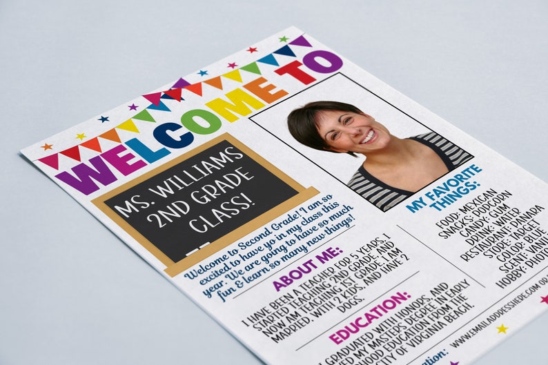 Meet the Teacher, Editable Teacher Event Newsletter, Informational ...