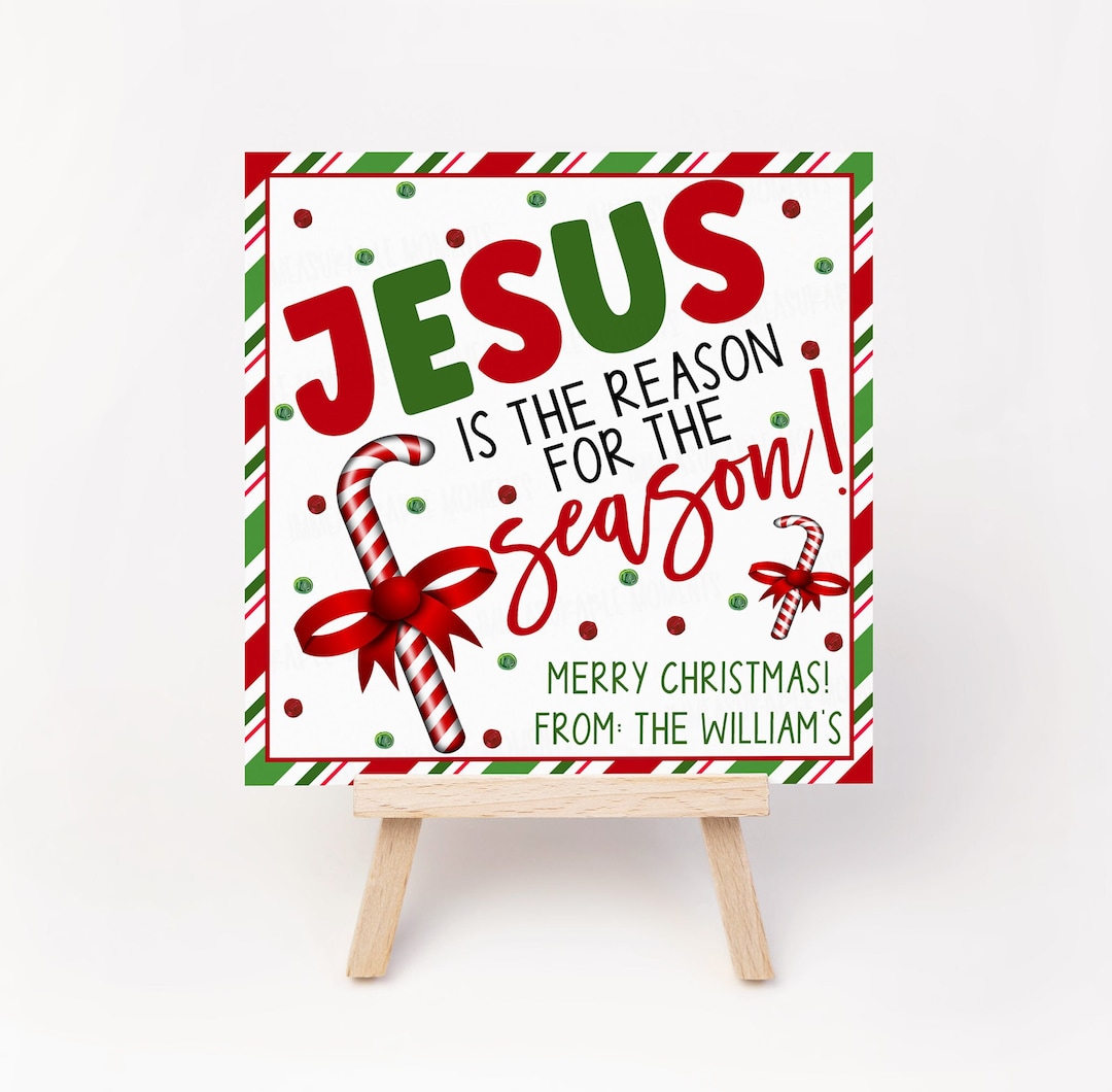 Jesus Gift Tag, Jesus is the Reason for the Season, Christian Gift Tag ...